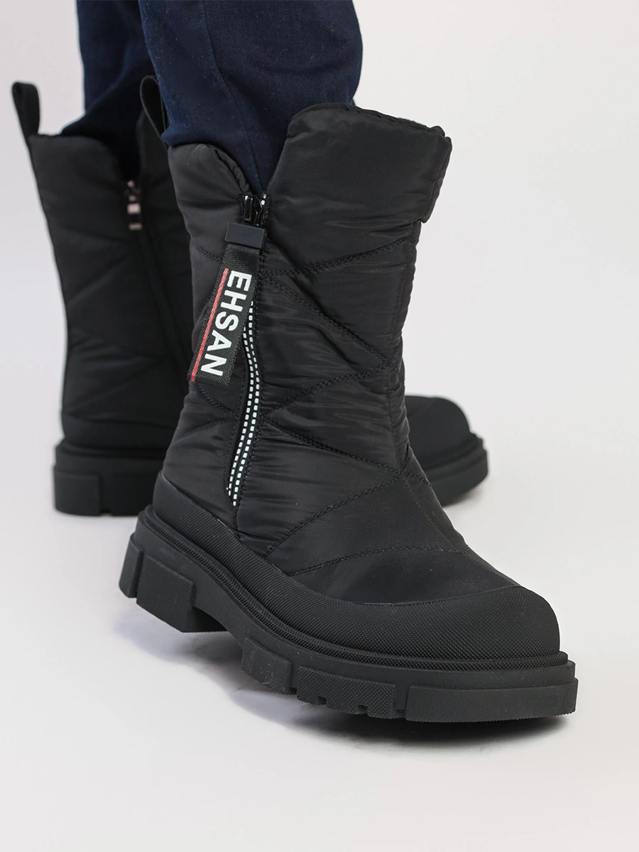 Дутики черного цвета с молниями Torsion Field купить за 8990 руб | арт ...