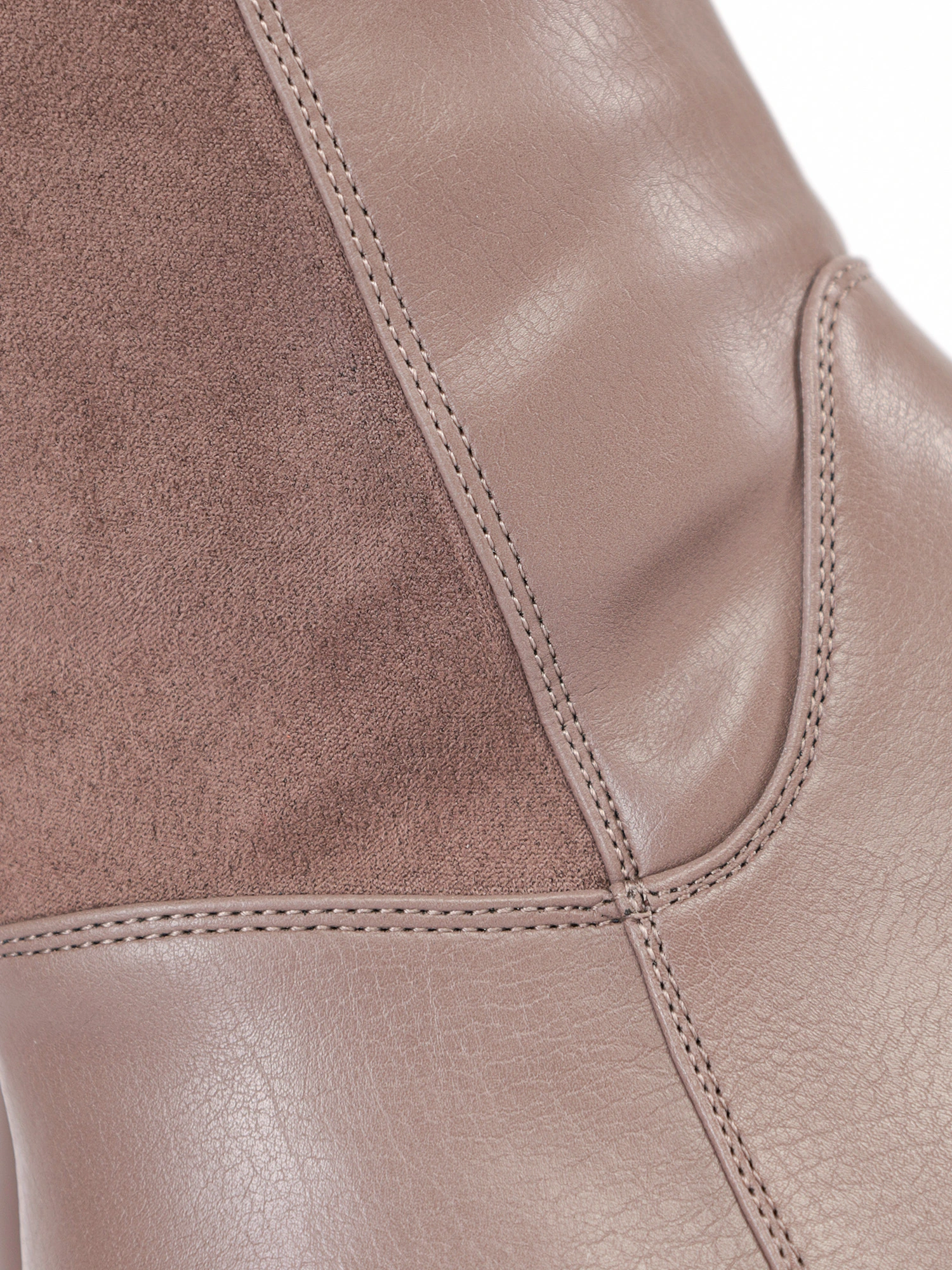 Сапоги комбинированные коричневого цвета на высоком каблуке Baden ...