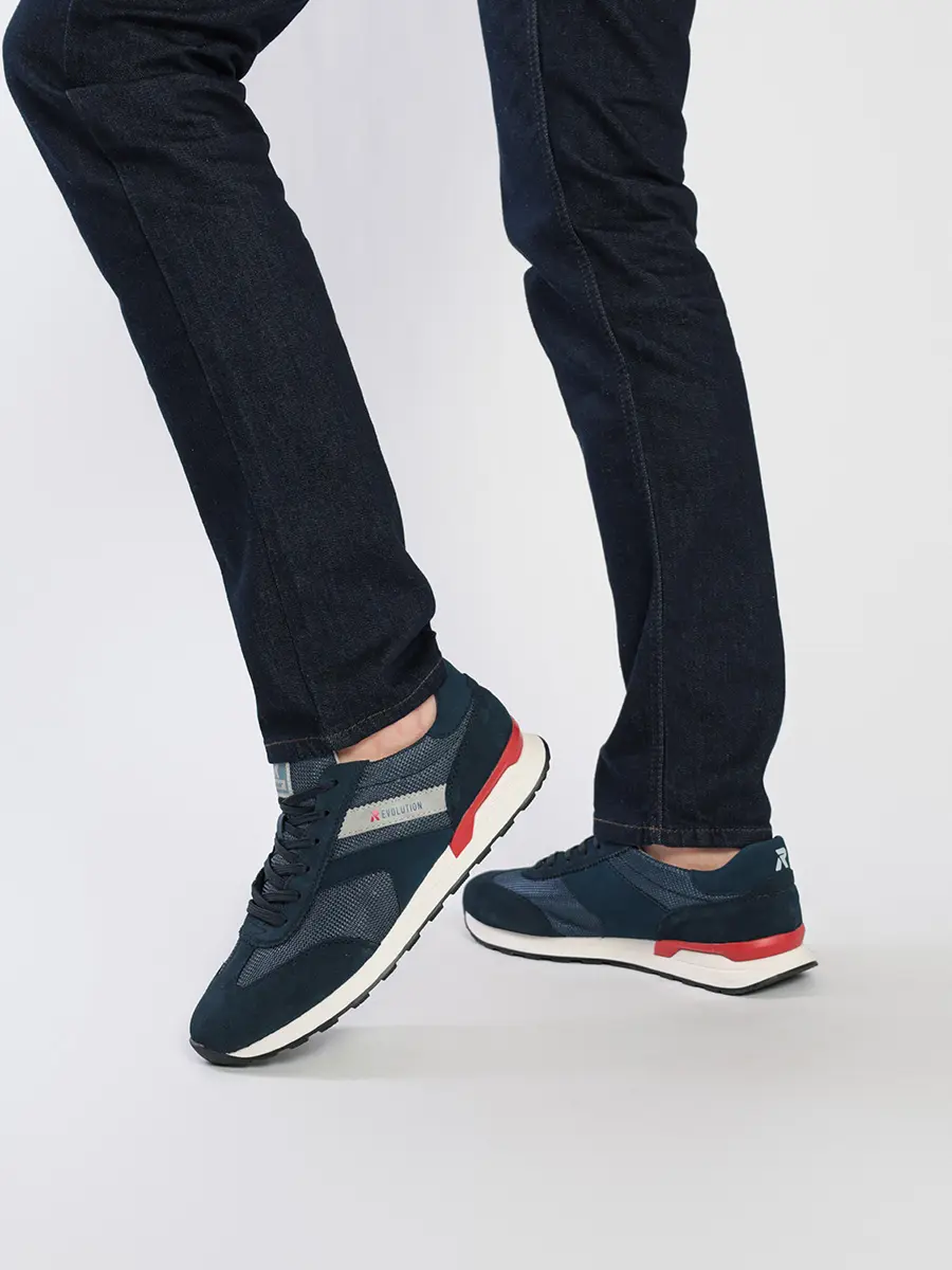 Кроссовки синего цвета комбинированные Rieker Evolution купить за 5250 ...